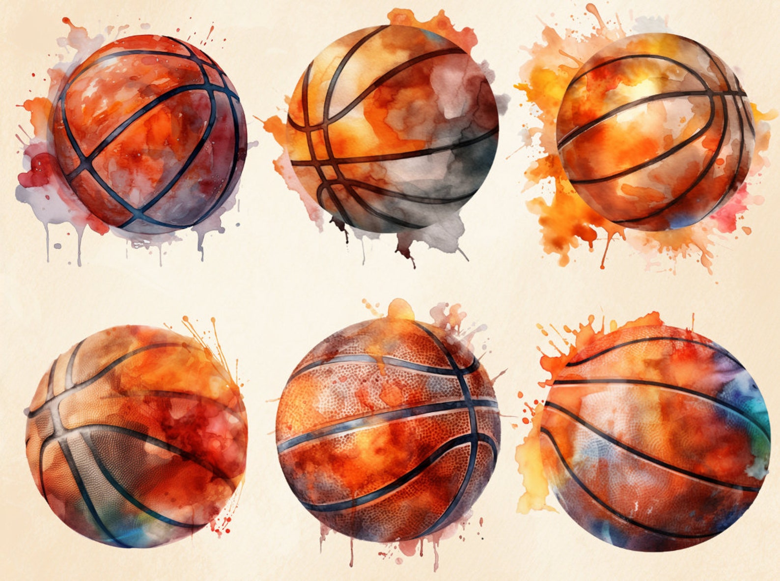 16 PNG Watercolor Basketball Clipart, Ball Clipart, Sports Clip Art ...