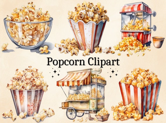 Bowl Of Popcorn Clipart