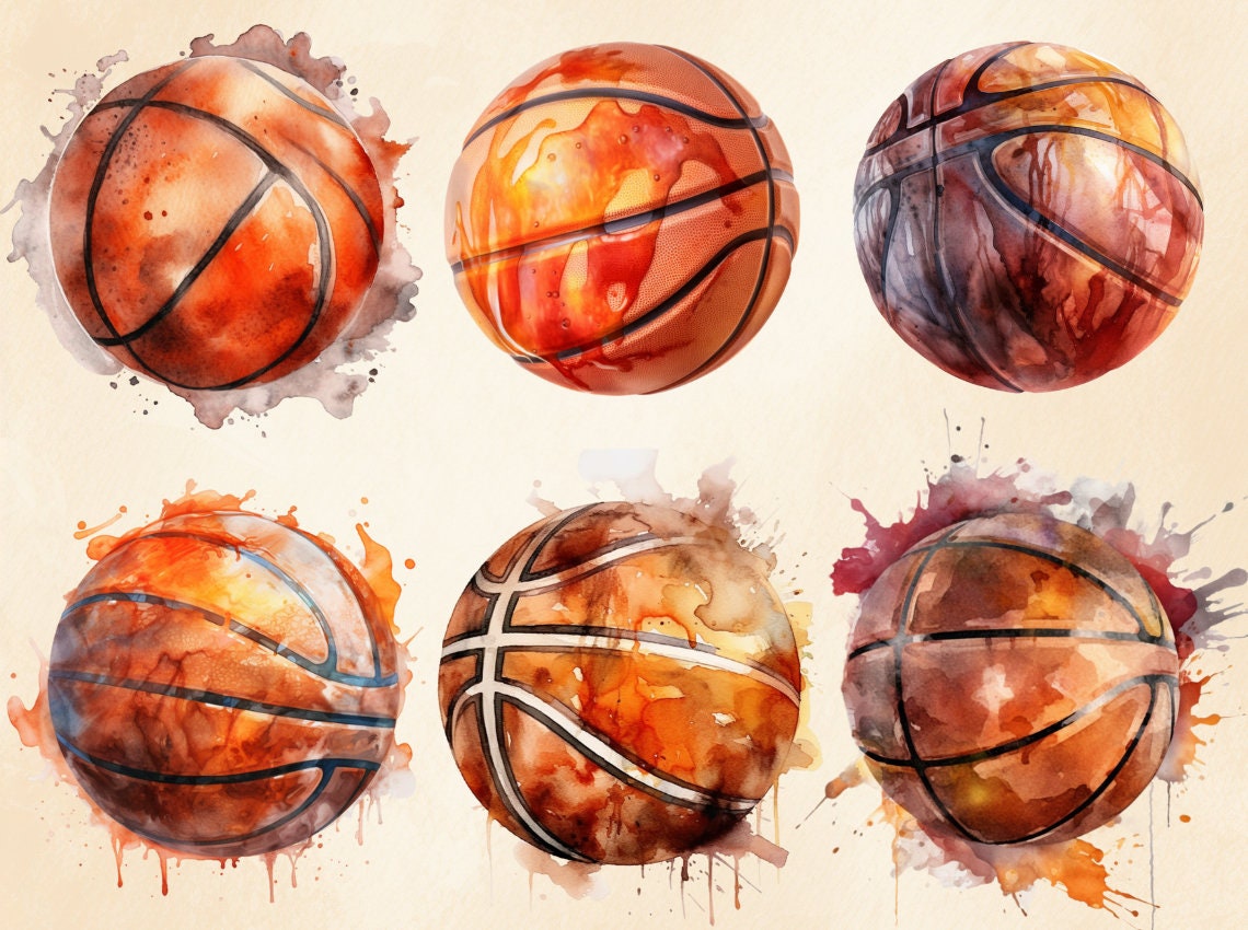 16 PNG Watercolor Basketball Clipart, Ball Clipart, Sports Clip Art ...