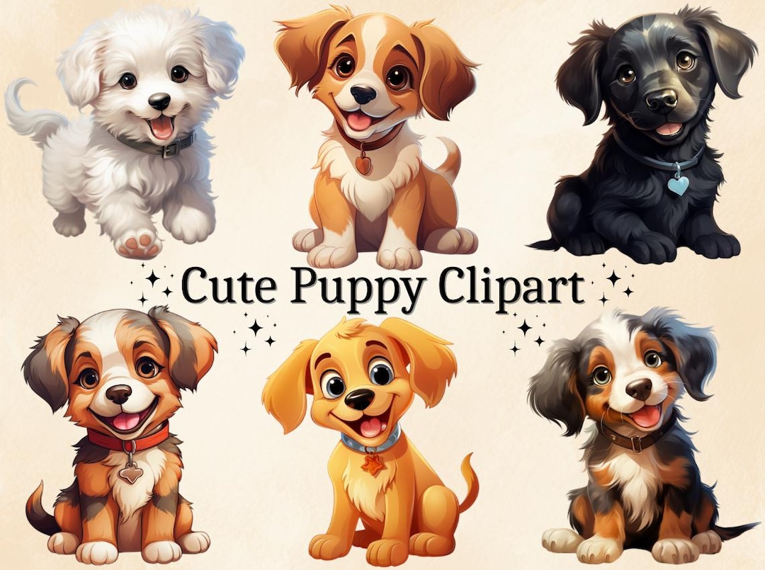 12 PNG Watercolor Cute Puppy Clipart, Baby Dog PNG, Puppy Image ...