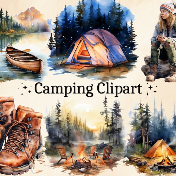 Camping Tent Clipart - Etsy