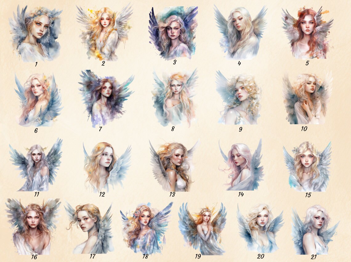 21 PNG Watercolor Magical Angel Clipart, Fantasy Angel Clip Art, Fairy ...