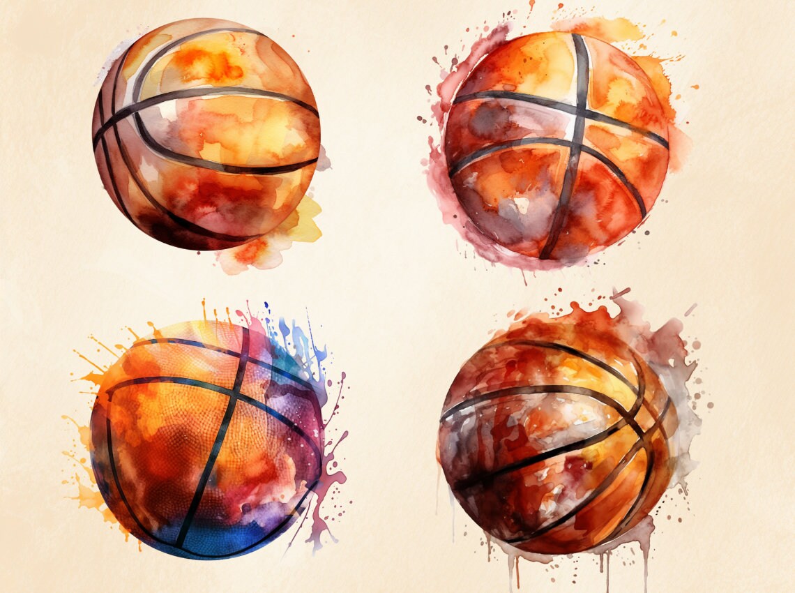 16 PNG Watercolor Basketball Clipart, Ball Clipart, Sports Clip Art ...