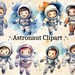 20 PNG Watercolor Astronaut Clipart, Space Clipart, Cute Astronaut ...