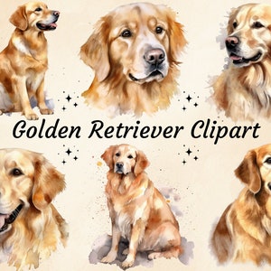 21 PNG Watercolor Golden Retriever Clipart Dog Clipart - Etsy