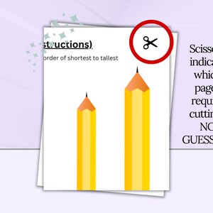 Size Sorting Worksheet, Tall and Short Worksheet, Busy Book Printable ...