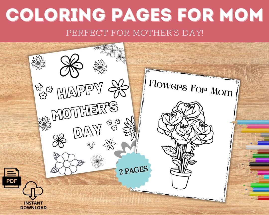 Coloring Pages Mother's Day, Coloring Pages for Mom, Mothers Day ...