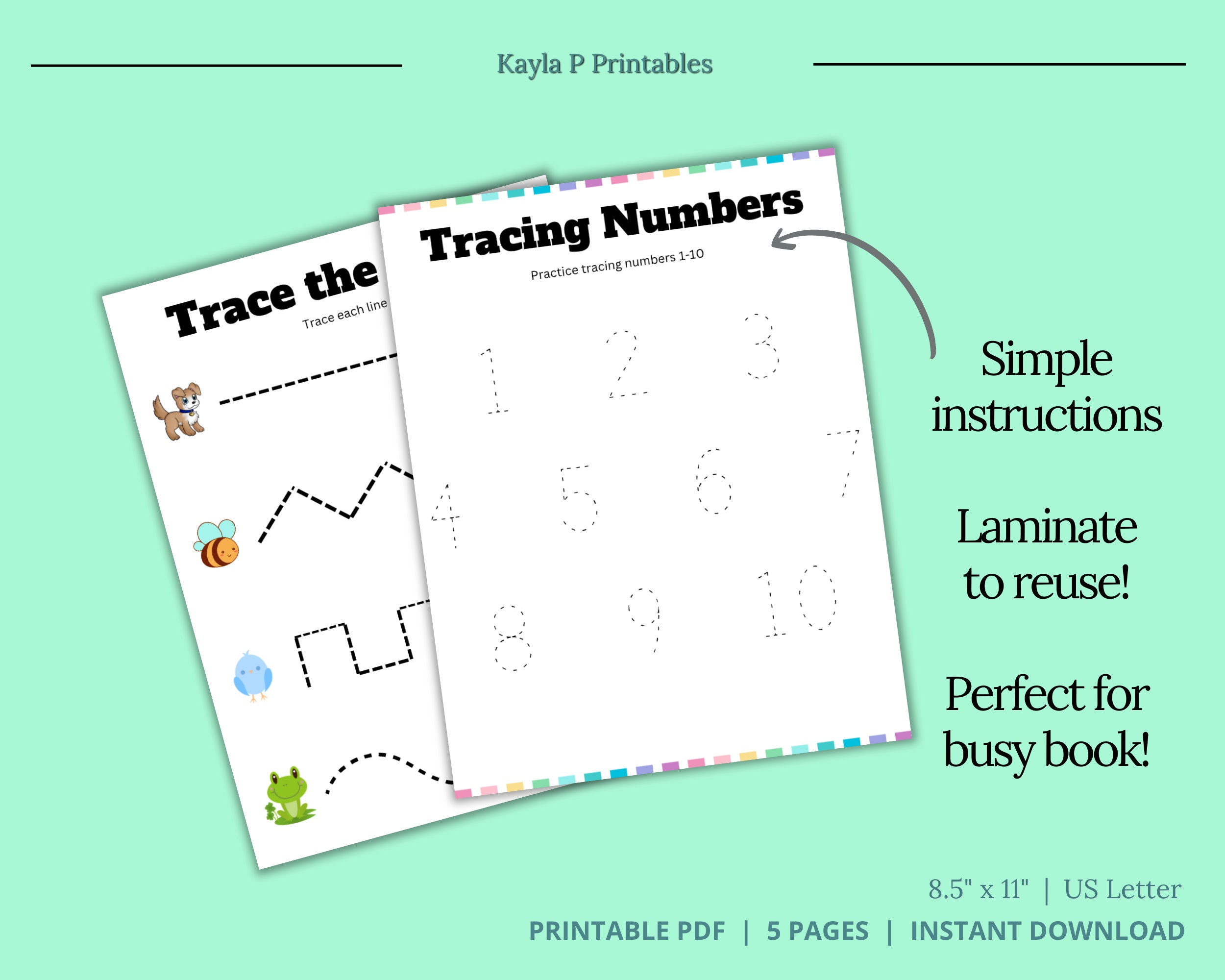 Tracing Printables, Tracing Lines, Tracing Letters, Tracing Numbers ...