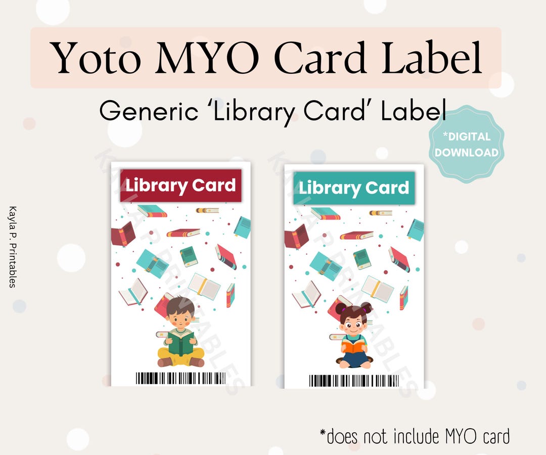 Yoto MYO Card Label Printable, Make Your Own Card Labels, Ready to ...