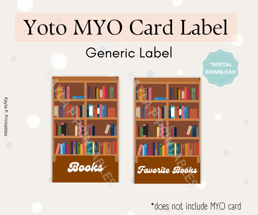 Yoto MYO Card Label Printable, Make Your Own Card Labels, Ready to ...