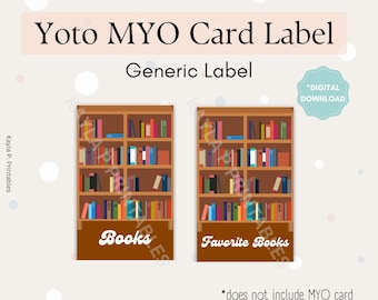 Yoto MYO Card Label Printable, Make Your Own Card Yoto Labels, Ready to ...