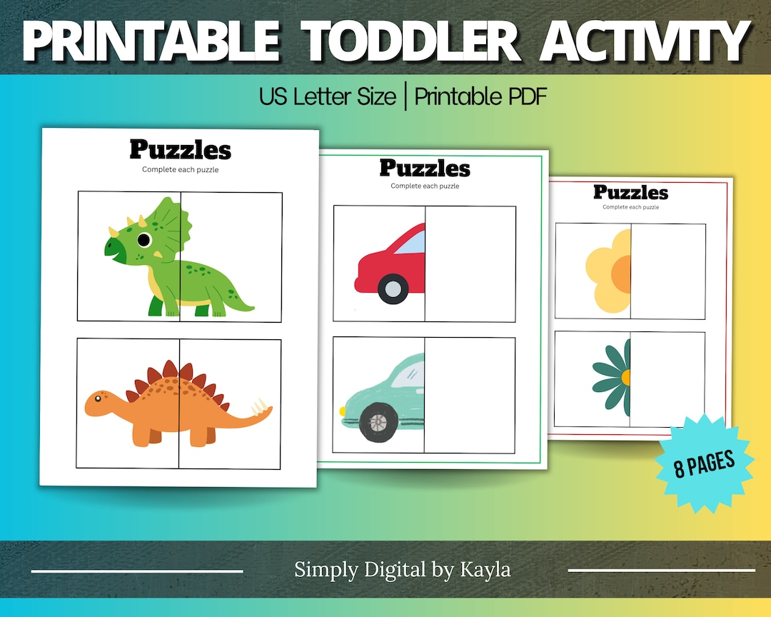 Toddler Activity Printable Toddler Activity Sheet - Etsy