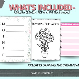 Mother's Day Printable Gift, Mother's Day Activity, Mothers Day Gift ...