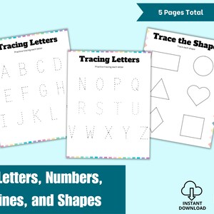 Tracing Printables, Tracing Lines, Tracing Letters, Tracing Numbers ...