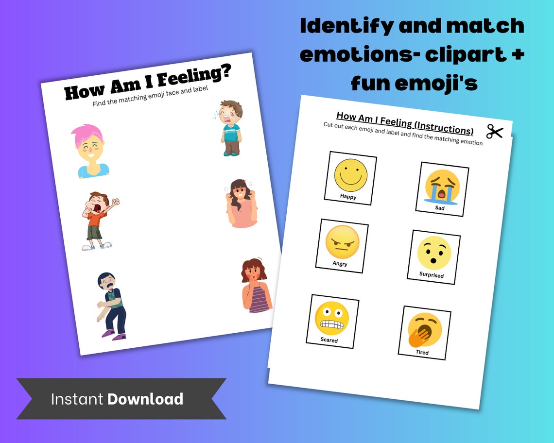 Identifying Emotions, Toddler Activity, Preschool Activity, Educational ...