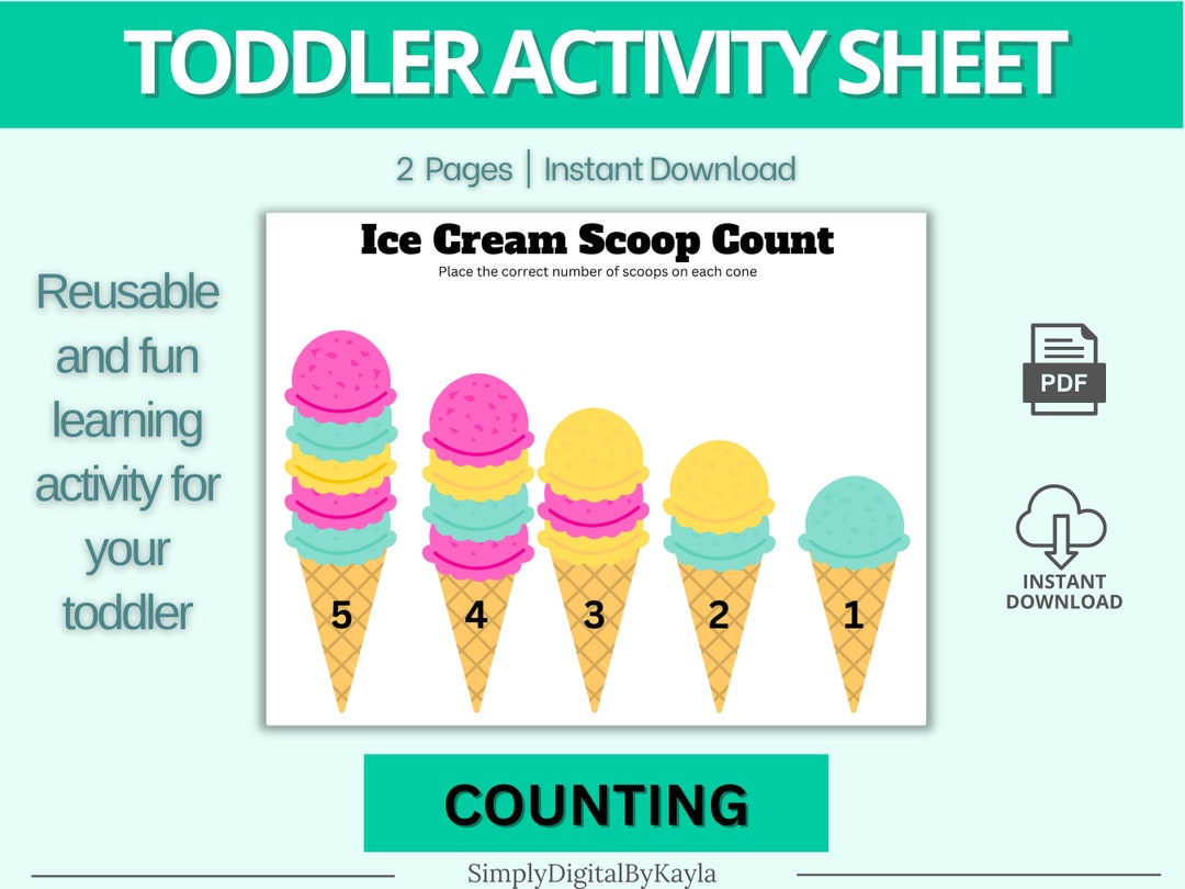 Numbers & Counting, Activity Printable for Kids, Busy Book Activity ...