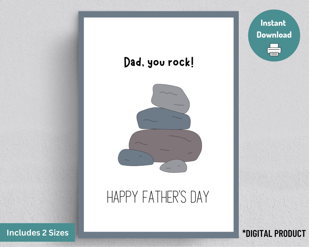 Printable Father's Day Card Funny, Punny Card for Dad, Happy Fathers ...