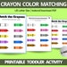 Color Matching Game, Crayon Colors, Busy Book Printable, Homeschool ...