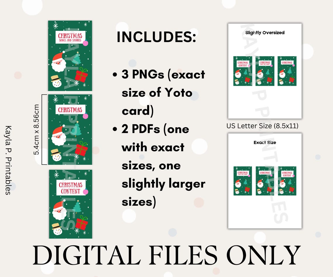 Yoto MYO Card Label Printable, Make Your Own Card Yoto Labels, Ready to ...