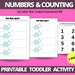 Numbers & Counting Dinosaurs, Busy Book Printable, Homeschool Worksheet ...