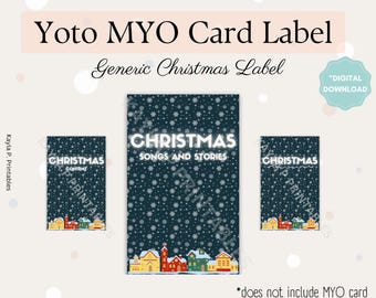 Yoto MYO Card Label Printable, Make Your Own Card Yoto Labels, Ready to ...