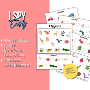 I Spy Simple, Busy Book Printable, Printable I Spy, Preschool Activity ...