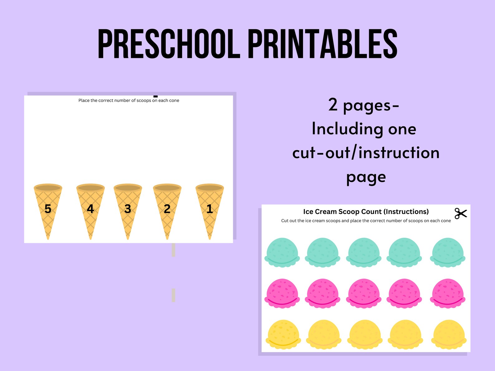 Numbers & Counting, Activity Printable for Kids, Busy Book Activity ...