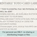 Yoto MYO Card Label Printable, Make Your Own Card Yoto Labels, Ready to ...