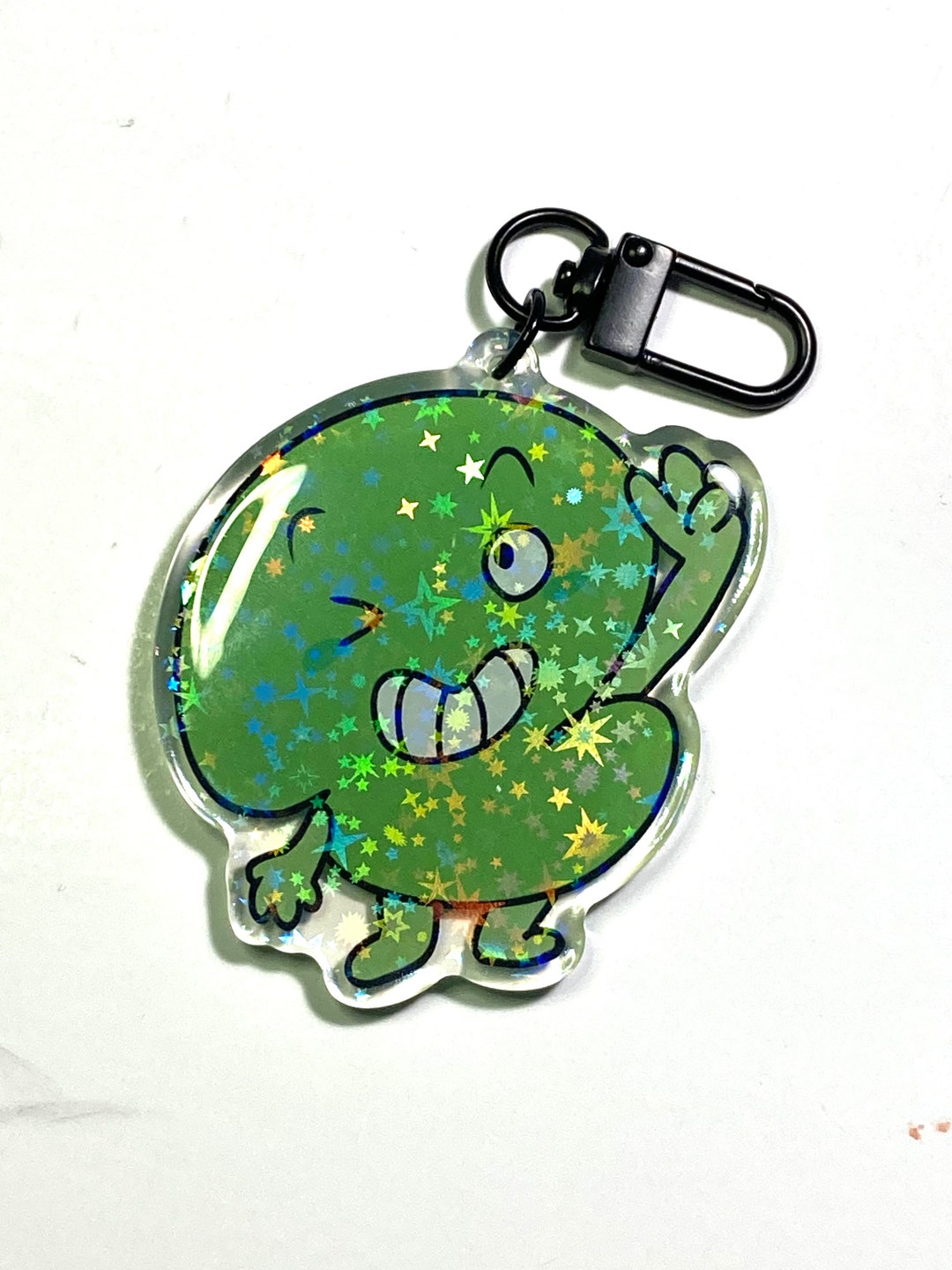 HOLOGRAPHIC TPOT KEYCHAIN Holographic Acrylic 2.5 - Etsy