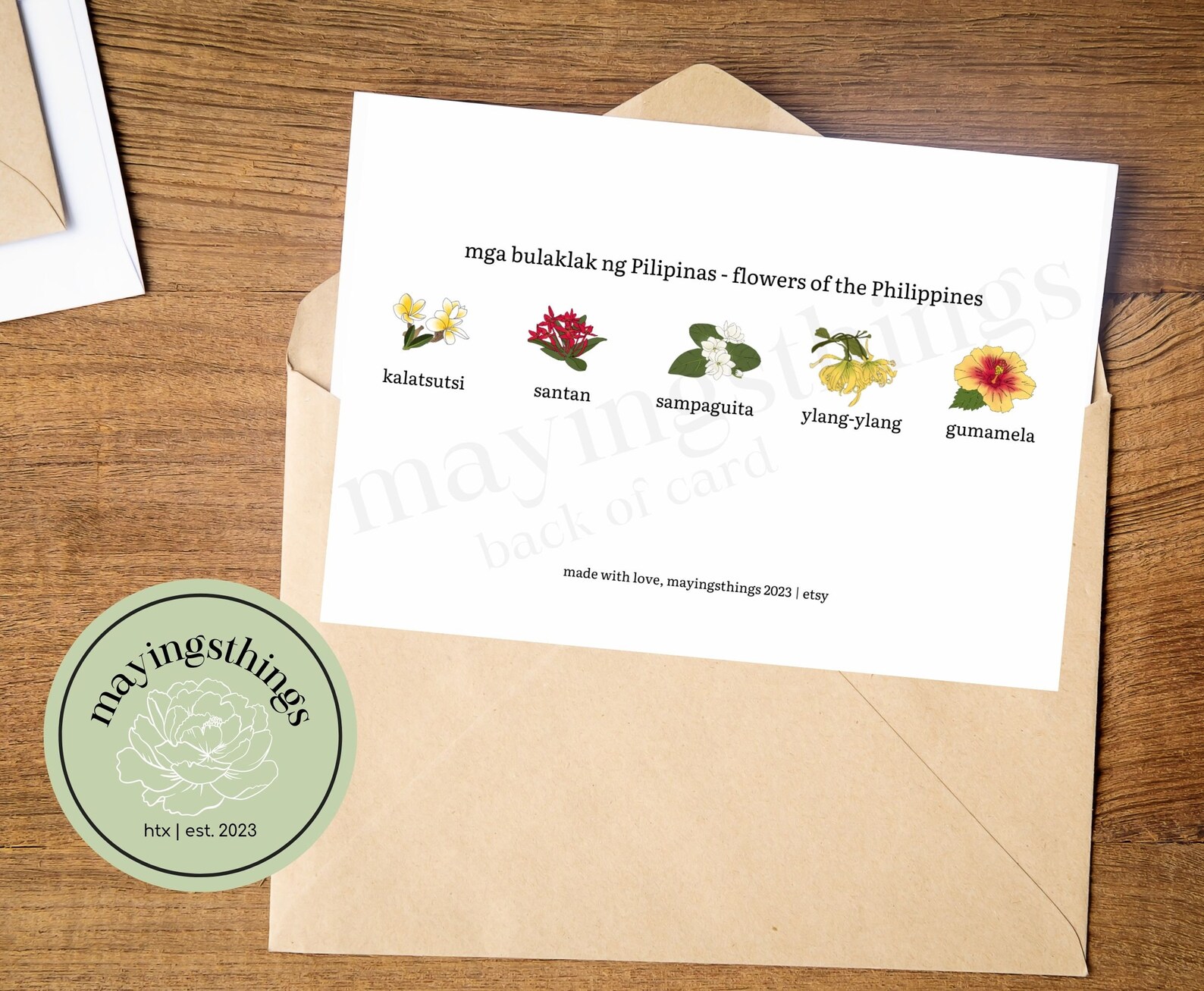 Blooms of the Philippines Thank You Greeting Cards | Instant Download ...