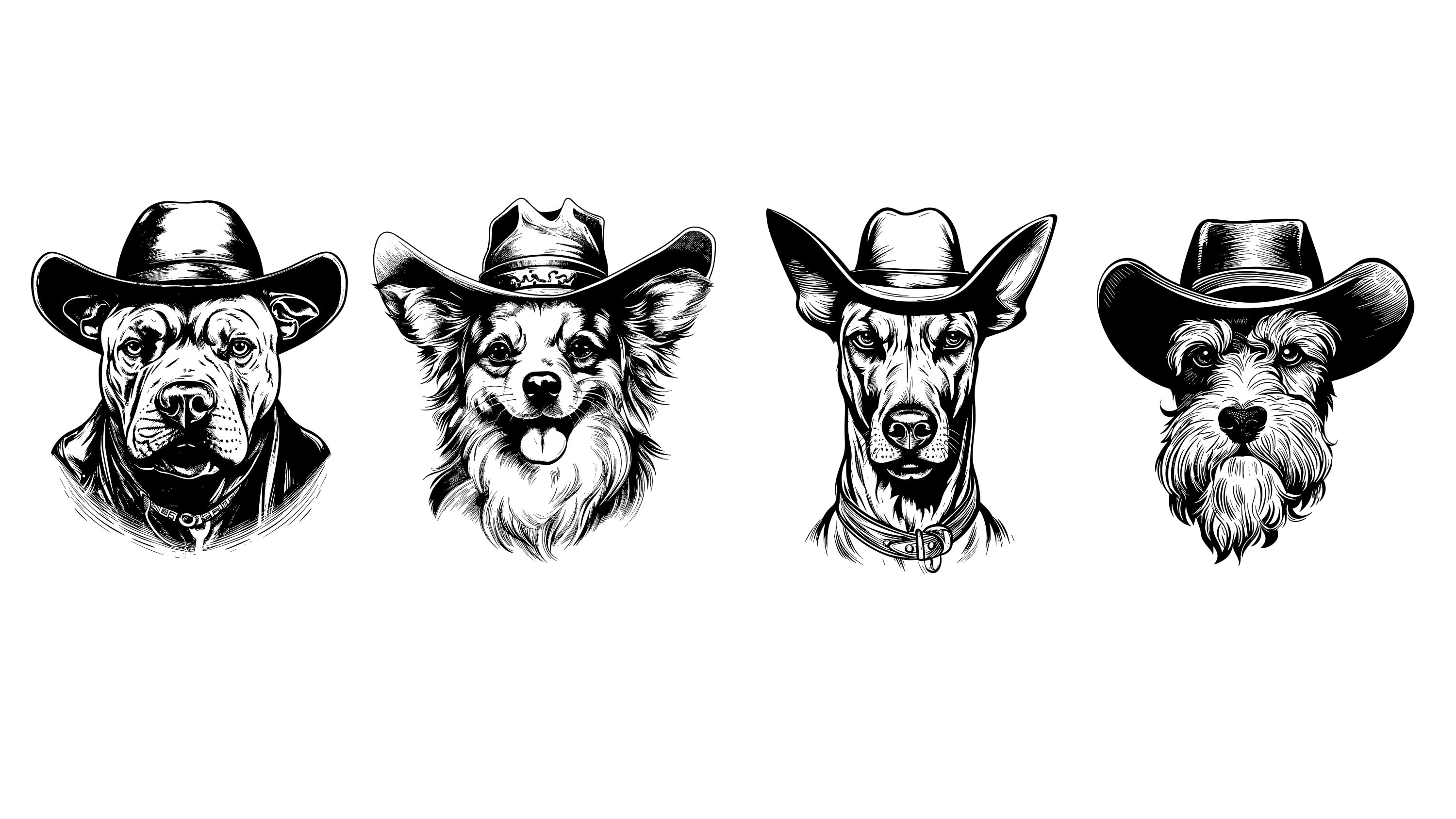 Dog Breeds Svg Png Pdf Cowboy Dog Clipart Western Art Files for Cricut ...