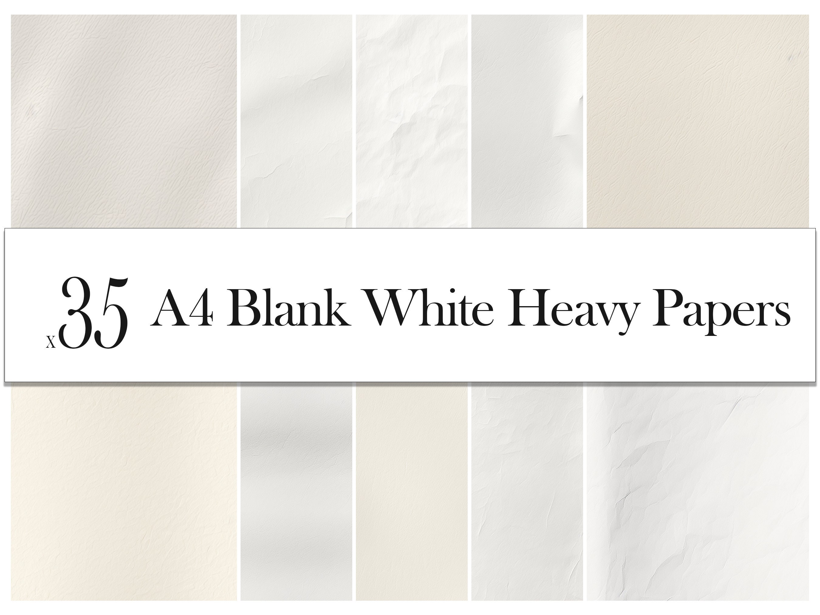 Blank White Heavy Paper A4 Size Watercolor White Papers - Etsy