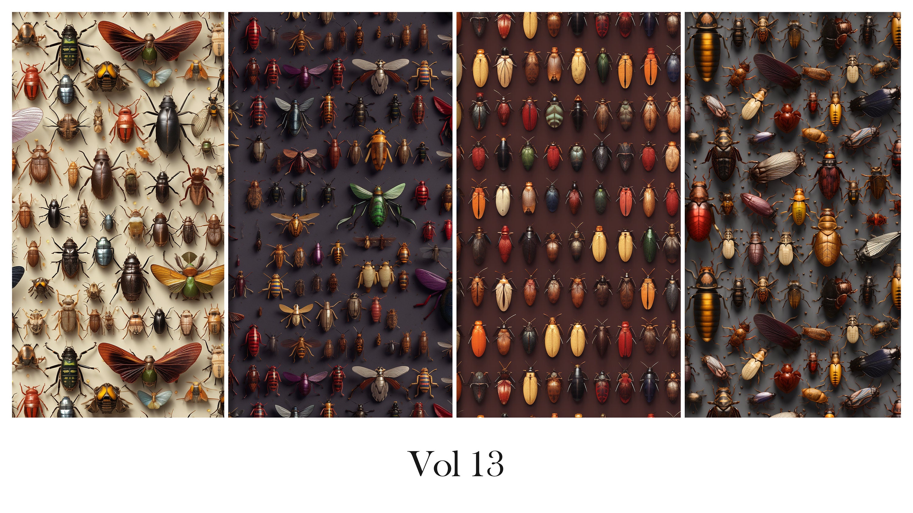 Bug and Insect Digital Papers Seamless Printable Paper Scrapbook Ai ...