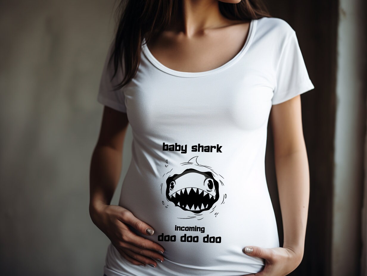 Baby Shark Incoming Clipart Funny Gift for Pregnant Woman - Etsy