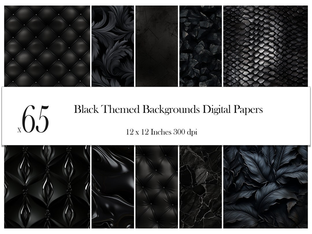 Black Background Seamless Digital Papers Luxury and Stylized Black ...