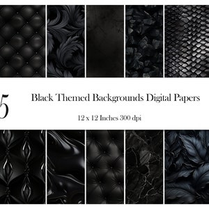 Black Background Seamless Digital Papers Luxury and Stylized Black ...