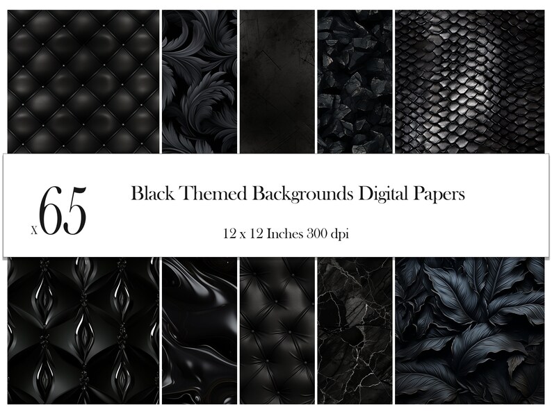 Black Background Seamless Digital Papers Luxury and Stylized Black ...
