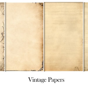 Lined & Blank Double Pages, Journal Pages, Junk Journal, Neutral ...