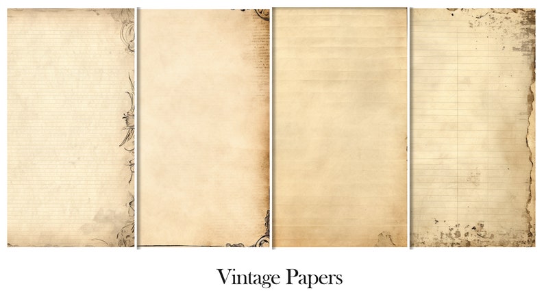 Lined & Blank Double Pages, Journal Pages, Junk Journal, Neutral ...