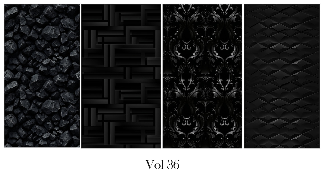 Black Background Seamless Digital Papers Luxury and Stylized Black ...