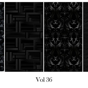 Black Background Seamless Digital Papers Luxury and Stylized Black ...