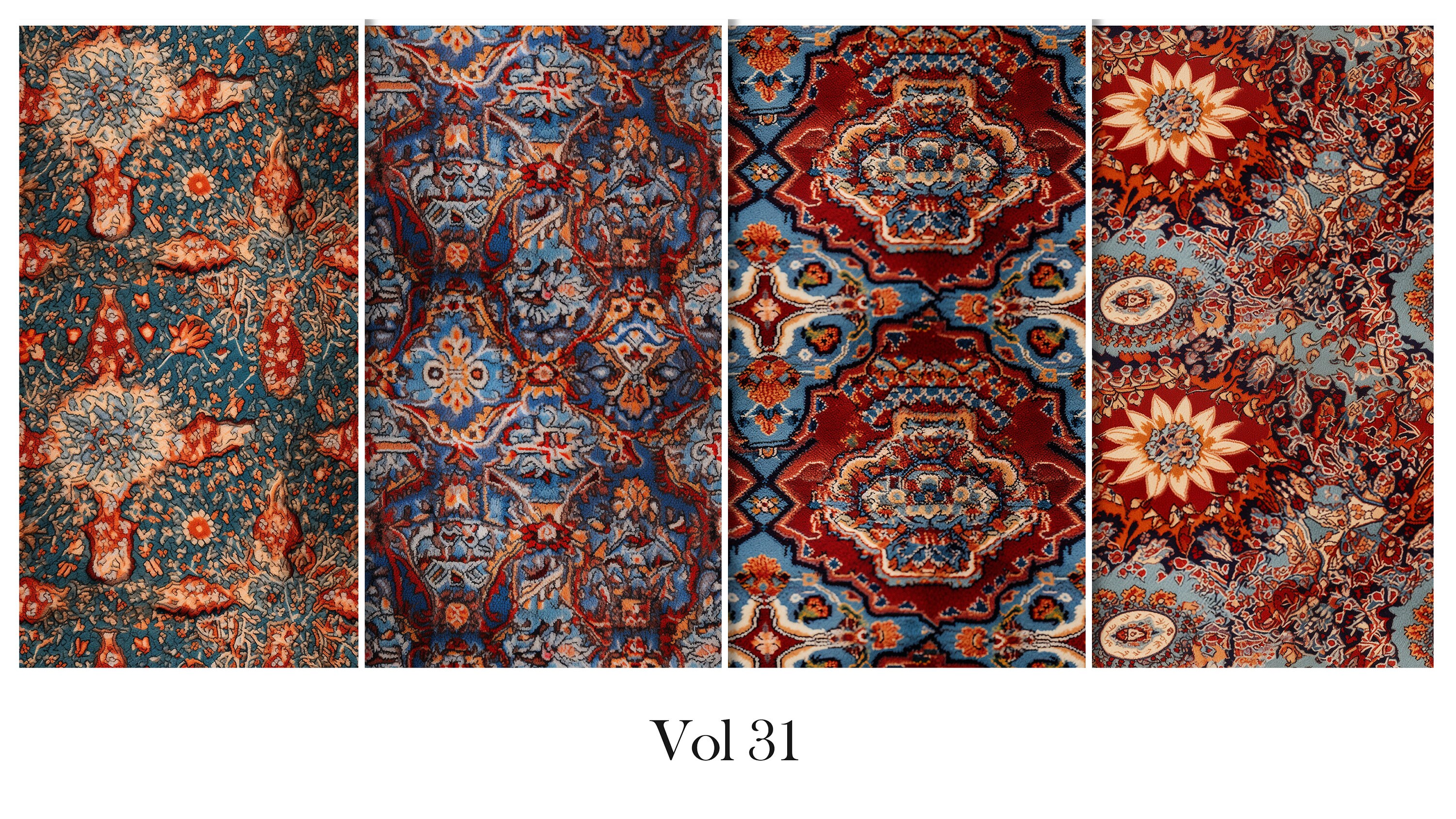 Persian Carpet Iranian Rug Seamless Digital Papers Old-fashioned ...