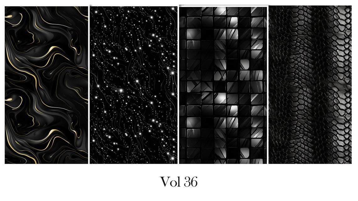 Black Background Seamless Digital Papers Luxury and Stylized Black ...