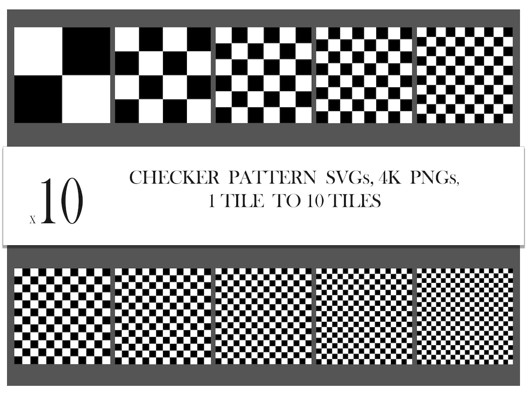Checker Pattern SVG, Checker Pattern PNG, Checkerboard, Seamless ...
