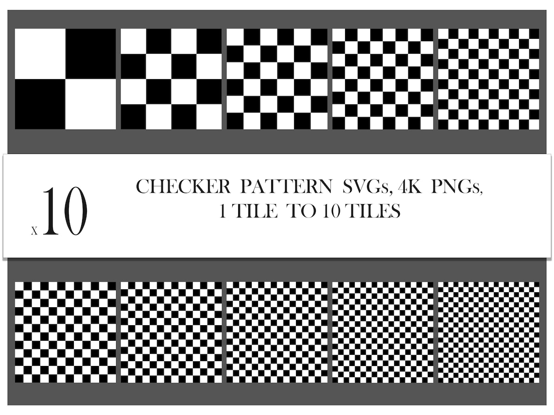 Checker Pattern SVG, Checker Pattern PNG, Checkerboard, Seamless ...