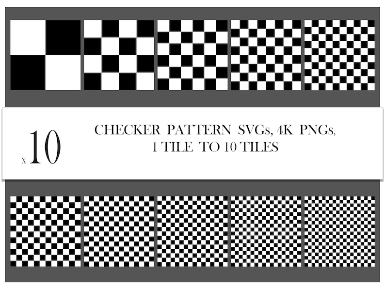 Checker Pattern SVG, Checker Pattern PNG, Checkerboard, Seamless ...