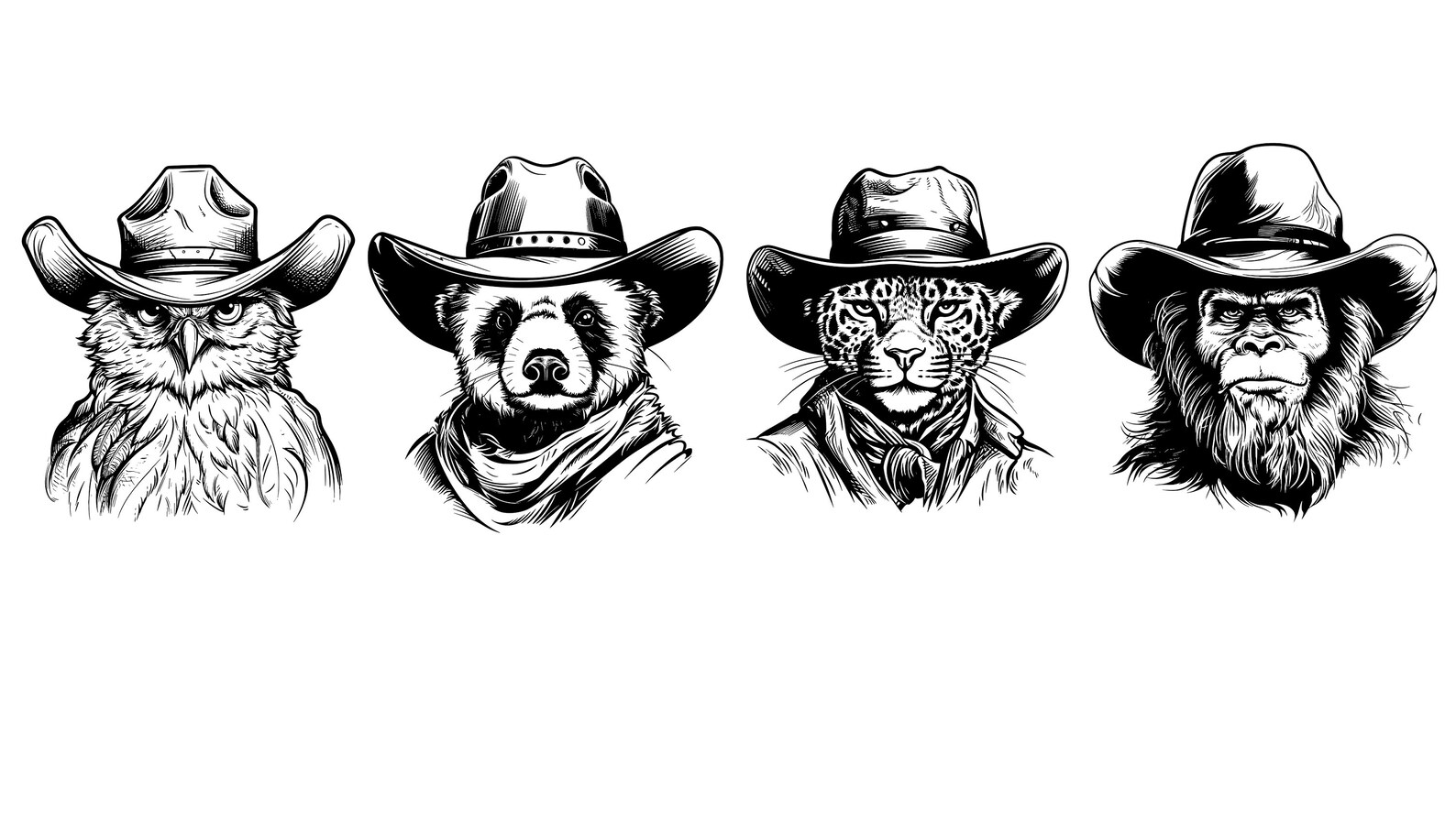 Animals Svg Png Pdf Cowboy Animal Clipart Western Art Files for Cricut ...