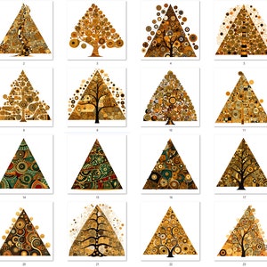 Christmas Tree Decor Cliparts SVG PNG Inspired by Gustav Klimt ...