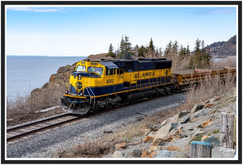 Alaska Railroad Train Locomotive 4002 | Turnagain Arm Alaska | Premium ...