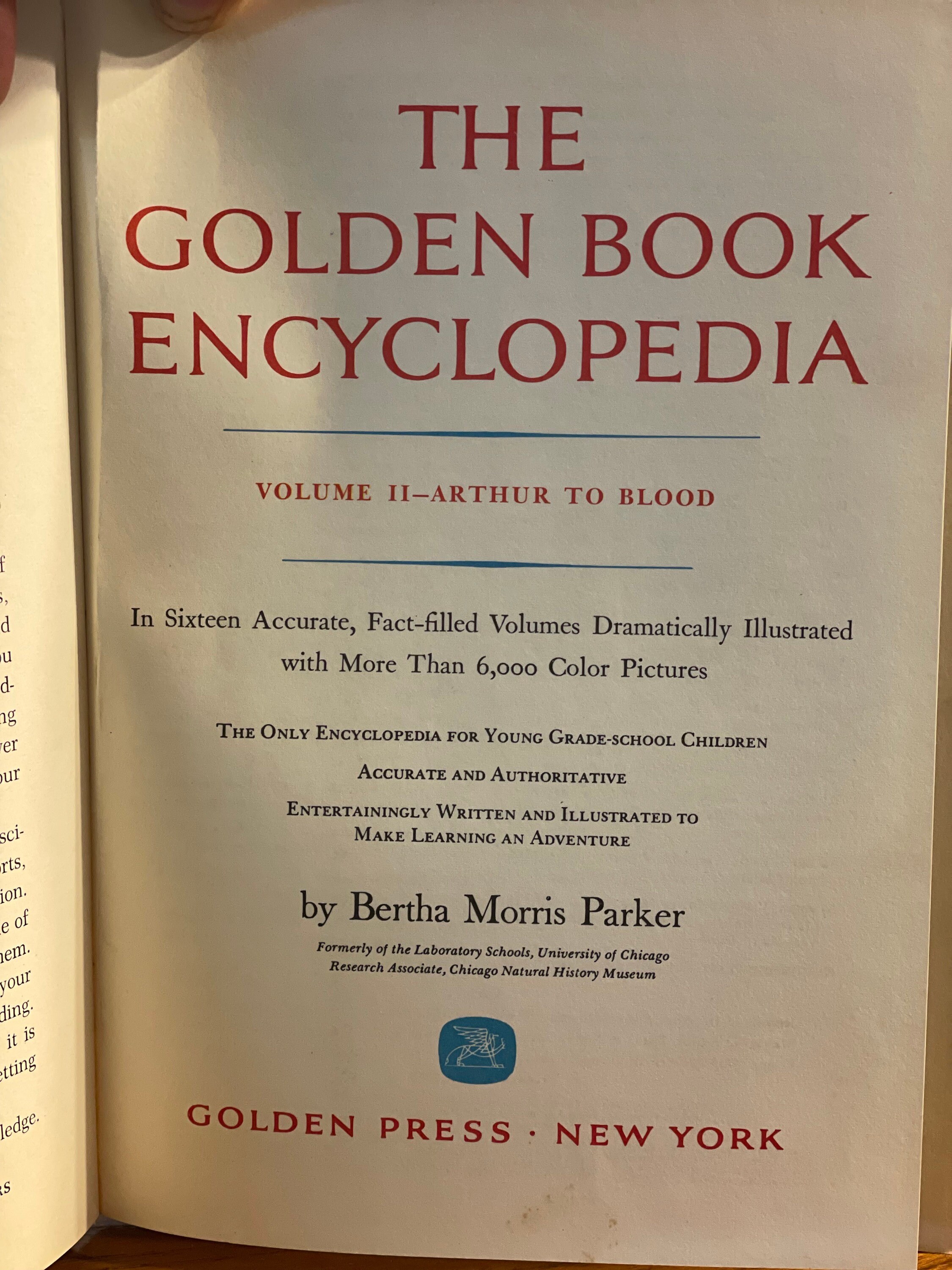 The Golden Book Encyclopedia | Book 2 - Arthur to Blood by Bertha ...